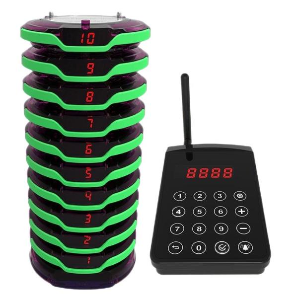 24 Hours Battery Life And 433.92MHz Frequency Wireless Pager Call System For Waiter