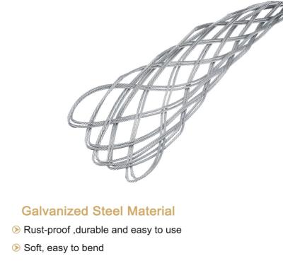 China Wire Mesh Puller  Grip Anti-slip Wrap Side Pull Galvanizing Steel Wire Grips Net Cover Smooth(Silver) for sale