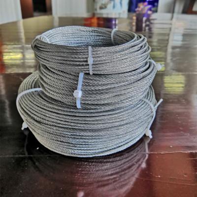 China Non-Alloy Carbon Steel 3/32" 7x19 IPS/EIPS Galvanized Wire Rope 5000 fts for Aircraft Cable at Best for sale