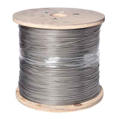 China Corrosion-Resistant 0.5mm 7x7 Stainless Steel Wire Rope Grade 304/316 for Outdoor Applications for sale