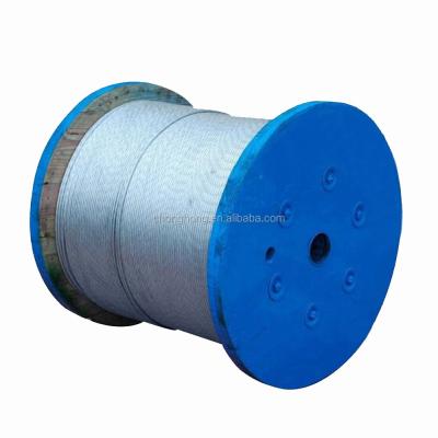 China Galvanized 1 x 7 Steel Wire Strand for Messenger Wire Overhead Groundwire and Stay Wire Standard DIN Carbon Steel Grade for sale