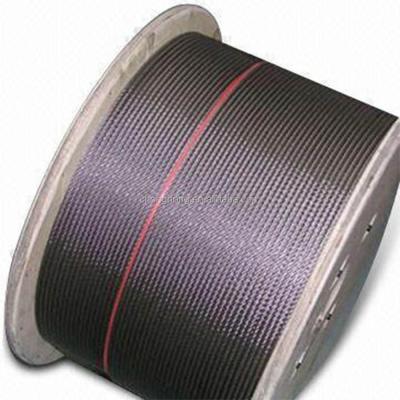 China 12mm Steel Cable Rope Wires 6x19 IWRC Stainless Steel Wire Rope T/S 1570Mpa Packing 1000mtrs in Plywood Reel Preformed for sale