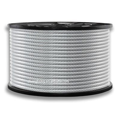 China Bright Steel Wire Rope 6x19 6x36 6x41 8x36 6x36 Construction Construction 6x36 Steel Core or Fiber Core Bright for sale