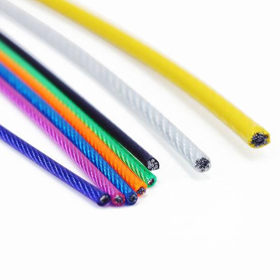 Quality UV Resistant PVC Coated Galvanized Steel Wire Rope Tolerance ±1% and Different Color Choices for Durable Performance for sale