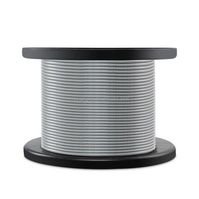 Китай Толерантность ±1% ПВХ покрытый стальной проволока 1/8"-3/16" 7x7 Красный Желтый Зеленый Синий Белый 10000ft Цвет Виниловый покрытый кабель продается