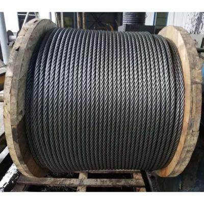 China Carbon Steel Rope 3/16" 7x7/7x19 Black Powder Steel Wire Rope Galvanized Black Aircraft Cable with High Tensile Strength for sale