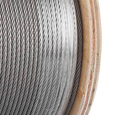Китай 100 м/328 футов длина 7х7 стойка ядро не покрытый класс картонная сталь 1/16 проволока веревка 304 нержавеющая сталь проволока для самолетов продается