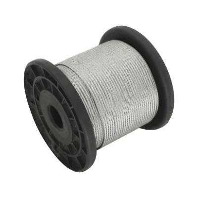 China Non-coated 1/8" 3/16" Steel Core Wire Rope 7x7/ 1x19 / 7x19 T316 Stainless Aircraft Cable for Railing for sale