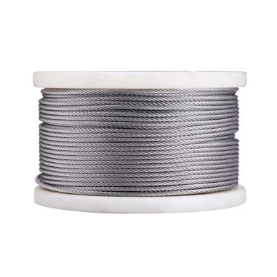China 1/4" T316 Stainless Steel Cable 7x19 250FT Wire Rope For Aircraft Deck Railing Grade Type 316 Tolerance Other for sale