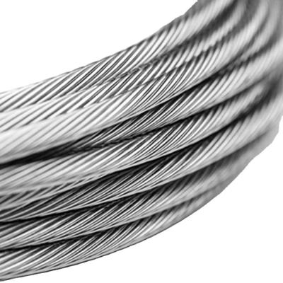 China Cable Rails 7x7 7x19 1/8" Stainless Steel T316 Aircraft Deck Railing Cable 250FT Wire Rope For Railing Non-Alloy for sale