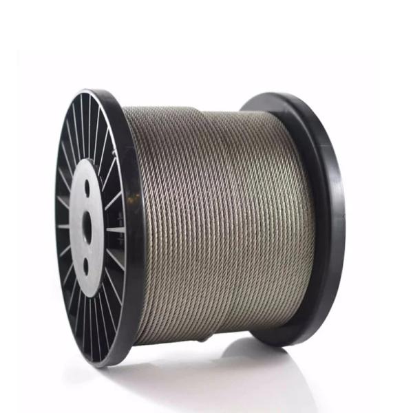 Quality 6mm 6x19 Fc 304 7x19 IWRC 10mm 12mm Ungalvanised Steel Wire Rope Cable ±1% Tolerance for sale