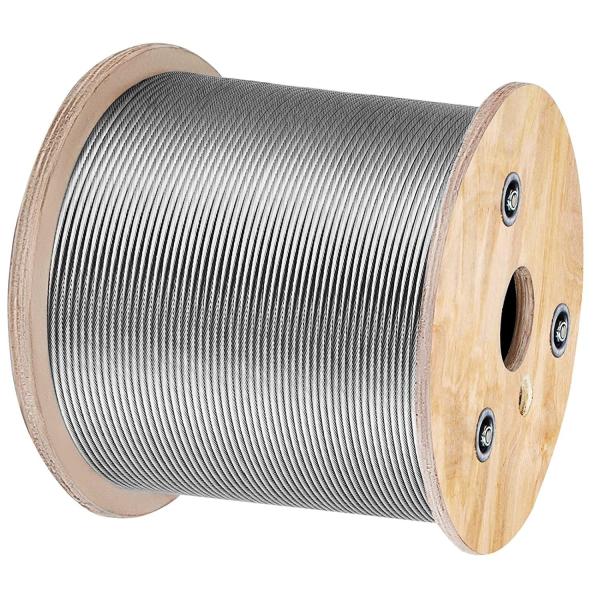 Quality 1x19 Type 316 Stainless Steel Construction ASTM A 475 High Tensile Galvanized 7 Wire 0.33mm Steel Strand Galvanized Steel Cable for sale