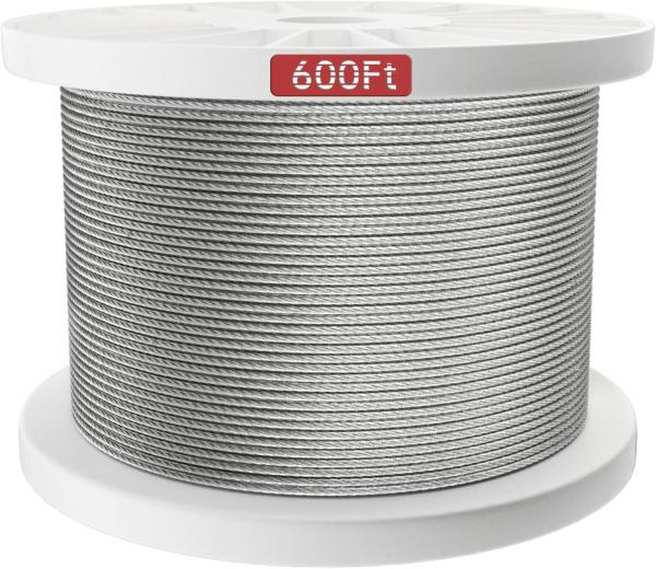 Quality Stainless Steel 3/16 7x7 Aircraft Wire Rope for Cable Railing Kit Marine Grade Bright and Special Cold Heading Steel for sale