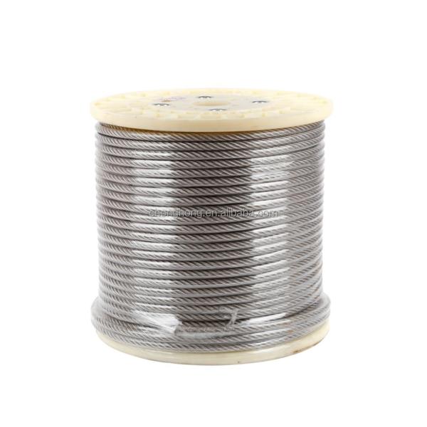 Quality 1/4" Wire Rope 1x19 Aircraft Cable Type 316 Stainless Steel Cable Reel Flexible for sale