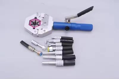 China AC Hose Crimper Tool Kit Manual Air Conditioning Pipe Press Hose Crimping Tool Portable Crimping 5/16