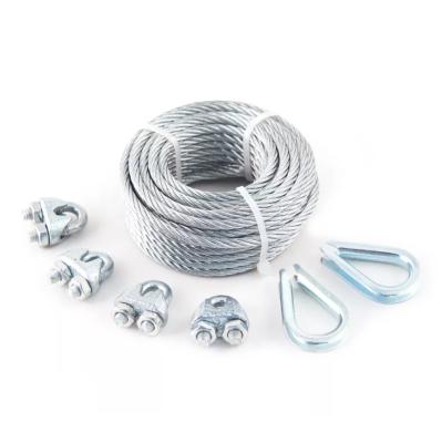 China Type 316 Stainless Steel SS Cable Deck Railing Hardware Kits System 1/8 Inch Steel Cable Rope Wire T316 7x7 Wire Rope for sale