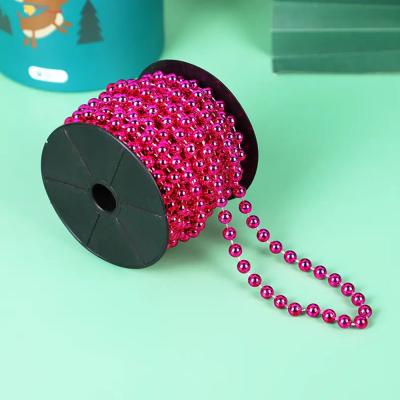 China 2.4mm Customized Colors Plastic Ball Chain Silver Ball Chain White Gold Ball Chain With Customization Length And OEM for sale