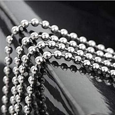 China High Quality 2.4mm Metal Ball Chain Stainless Steel Ball Chain Dog Tag Chain for sale