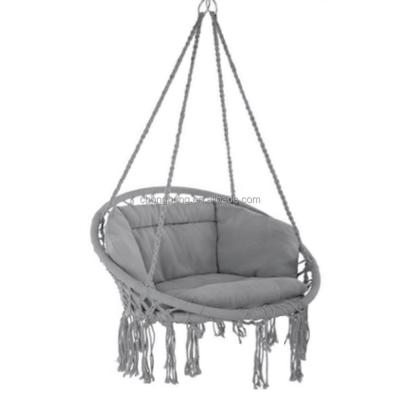 China Hand Woven Macrame Cotton Rope Swing Chair Boho Hammock Hanging Chair Camping Hammock for sale