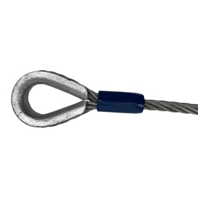 China Factory Price Tower Crane Wire Rope Sling 1770 Galvanized Carbon Steel Iwrc Wire Rope Sling 6*37 Sling for sale