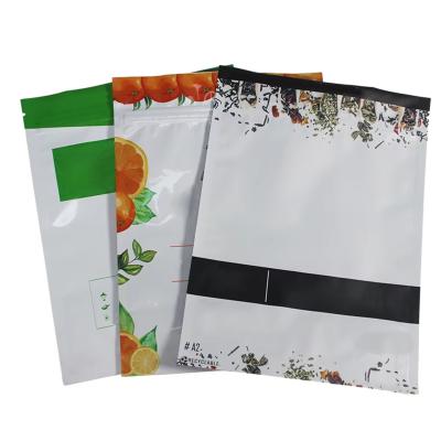 China Custom Stand Up Tea Pouches with Window Zipper Top Moisture Proof for sale