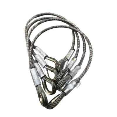 China Galvanized Steel Wire Rope Sling with Thimble for Lifting for sale