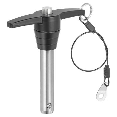 China 5/8 Inch T Handle Quick Release Pin with Push Button for Easy Ball Locking for sale