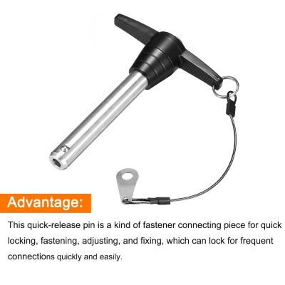 China 5/8 Inch T Handle Quick Release Pin with Push Button for Easy Ball Locking for sale