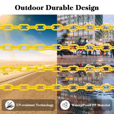 Cina Catena di plastica in materiale PE da 200 piedi con dimensioni personalizzabili per barriere di sicurezza stradale in vendita