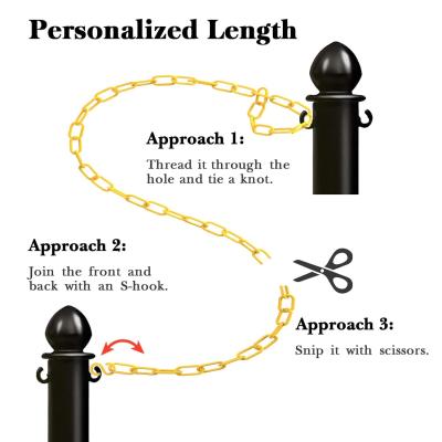 Cina Catena di plastica in materiale PE da 200 piedi con dimensioni personalizzabili per barriere di sicurezza stradale in vendita