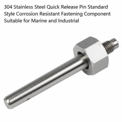 China 304 Stainless Steel Quick Release Pin Standard Style Corrosion Resistant Fastening Component Suitable for Marine and Industrial for sale