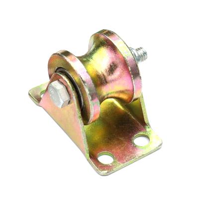 China Heavy Duty Rigid Caster Wheel with Bracket U Groove Track Roller for sale