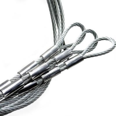 China Heavy Duty Thimble Spliced Wire Rope Sling Nominal Strength Wire Rope Sling for Lifting for sale