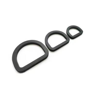 China Aluminum Buckle D Ring for Handbag Flat D Ring for Webbing and Lashing Strap for sale