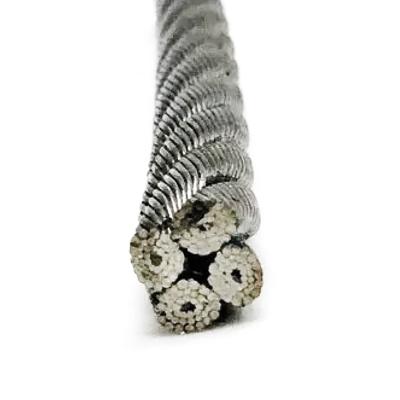 China 4V*48S-5FC Galvanized Uncoated Crane Lifting Construction Hoisting Machinery Triangular Strand Wire Rope for sale