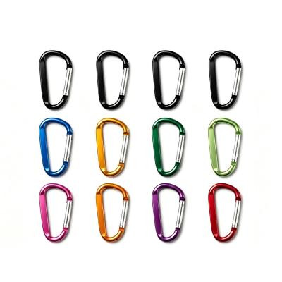 China Custom Logo 12mm D-Shape Tactical Snap Carabiner Hook Spring Snap Hook for Bag/Buckle for sale