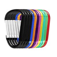 China D Ring Shape Hook Multi-Function Spring Snap Key Clips Tool for Home Camping Hiking Traveling Backpack for sale