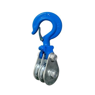 China Double Pulley Snatch Block with Hook Heavy Duty Pulley Lifting Block for Wire Rope for sale