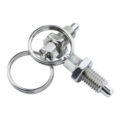 China Stainless Steel Non-Locking Type Stubby Hand-Retractable Index Plunger Spring Plunger with Pull Ring for sale