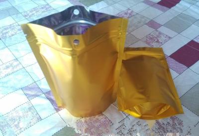 China Gold Silver Plastic Bags For Food Packaging Shiny Finish 12 * 20 * 6CM for sale