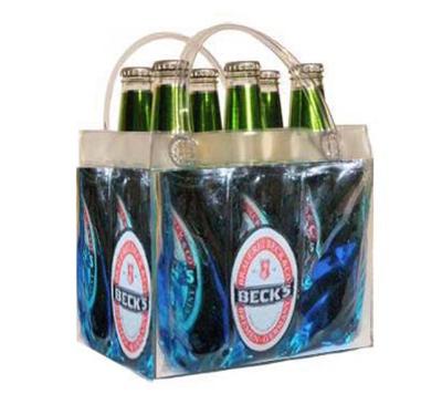 China 6 Pack Bottles Beer Wine Champaign PVC Cooler Bag Customized Safe for sale