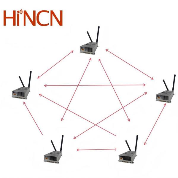 Quality 100km Range Broadband Anti-jamming Mesh Networking Radio FHSS UAV Video Data for sale