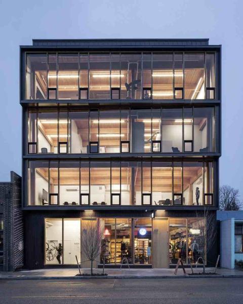 Quality Multi Story Commercial Metal Buildings Prefabricated Steel Frame Building Custom Design for sale