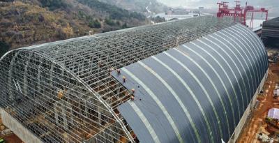 Industrial Long Span Roof Trusses stadium space frame roofing steel shade structure
