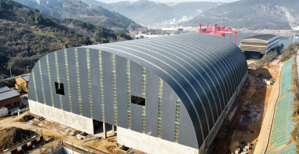 Quality Long Span Steel Space Frame Structure for Large Power Plant Storage Sheds for sale