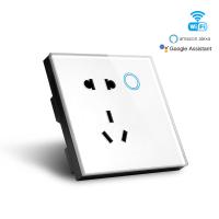 China EU Smart Plug Socket With Google Home Metering Overload Protection for sale
