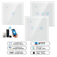 China 120VAC 2 Gang 1 Way Smart Switch 15A Smart Light Switch Zigbee UK for sale