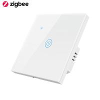 China 86×86mm Zigbee Light Switch FCC 1 Gang 2 Way Smart Switch Timer for sale