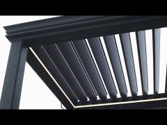 Waterproof Electric Outdoor Roller Blind With Zipper Track