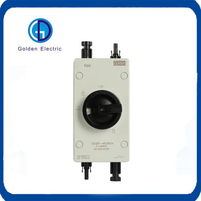 IP66 Waterproof 32A Panel Mounting Cage Type DC Disconnector Switches Isolating Switch Box DC Isolators